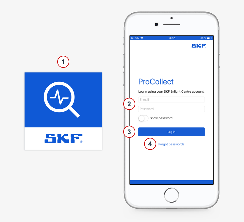 How do I log into the ProCollect mobile application? – Enlight Centre